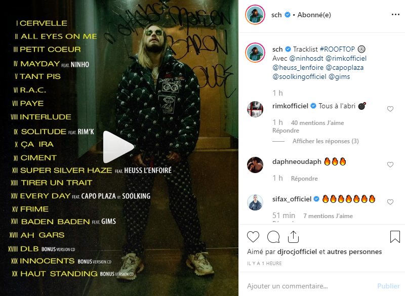 SCH annonce les feats de "Rooftop"