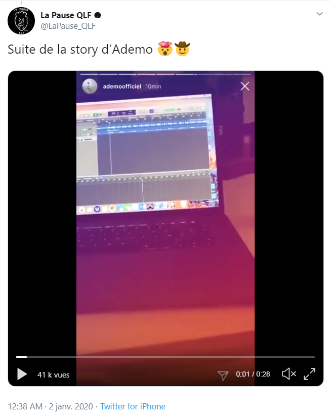 Ademo tease de nouveaux morceaux sur Instagram