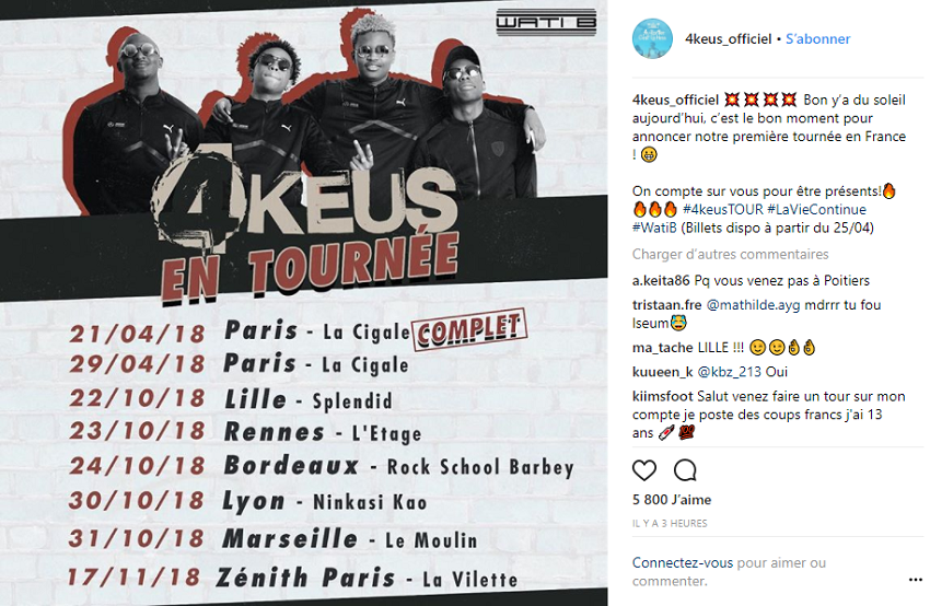 Le 4Keus part en tournée