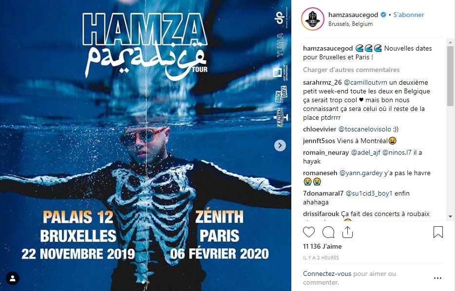 Hamza au Zénith de Paris ? C’est programmé
