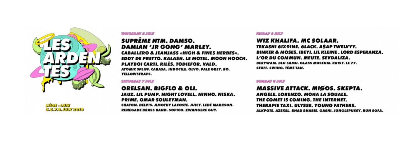 Le festival "Les Ardentes" nous offre une programmation de folie