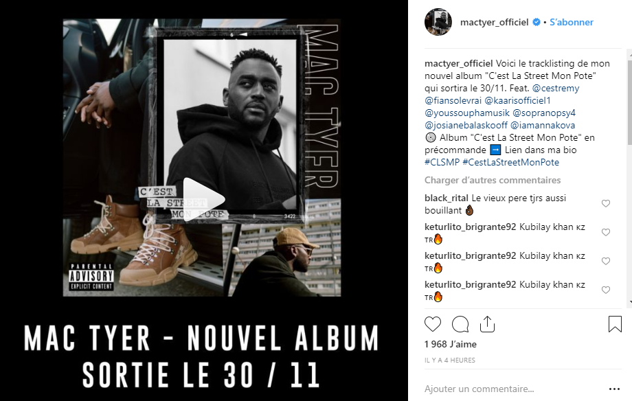 Mac Tyer dévoile la tracklist de son prochain album