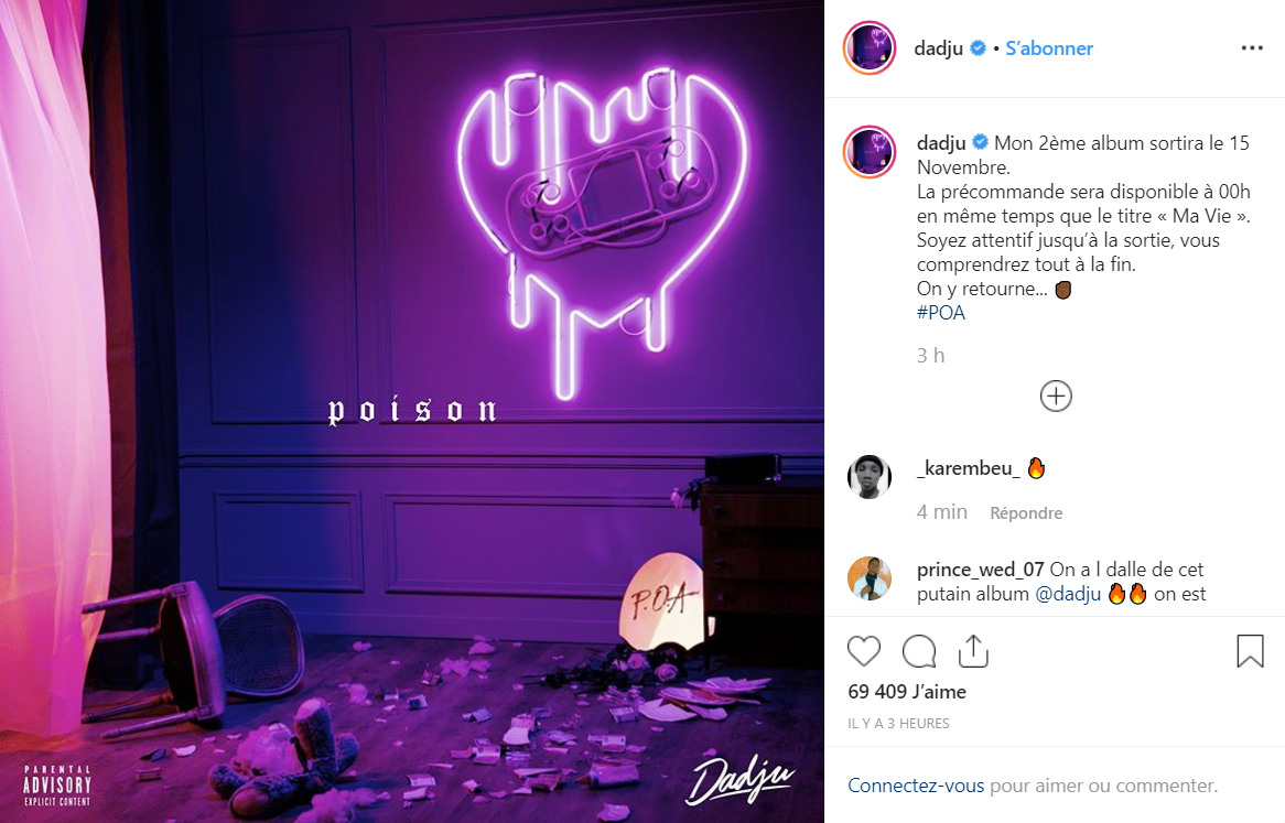 Dadju annonce la sortie de son album