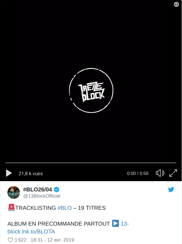 13 Block dévoile la tracklist de son futur album