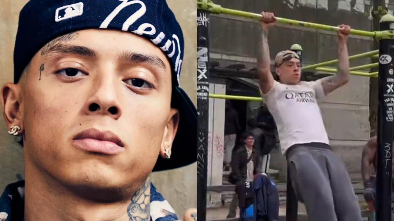 Central Cee fait un street workout en plein Paris